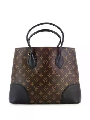 LOUIS VUITTON Flandrin Monogram Canvas And Leather Tote Bag - Black