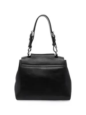 Orciani Grained Leather Tote Bag With Logo Plaque