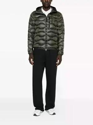 BLAUER. Wave Quilted Hooded Jacket - Green