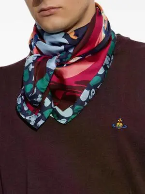 VIVIENNE WESTWOOD Orb-print Heart-print Scarf