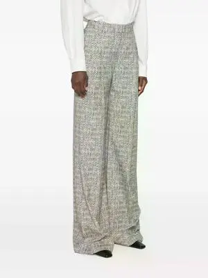 Ermanno Scervino Herringbone-pattern Palazzo Pants
