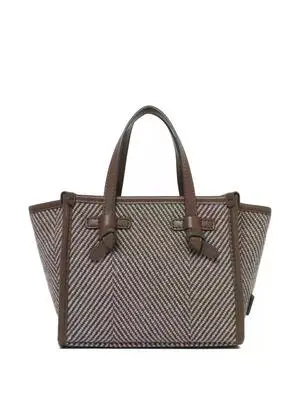 MARCELLA CLUB Small Herringbone-weave Tote Bag