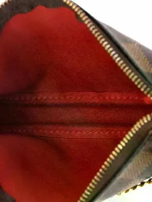 LOUIS VUITTON Pochette Accessoires Damier Mini Clutch Bag - Brown