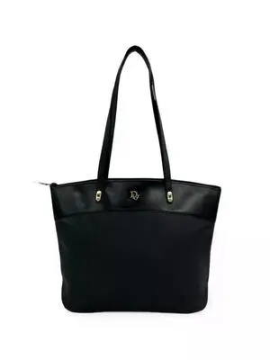 Dior 20th Century Honeycomb Coated Canvas Tote Bag - Black