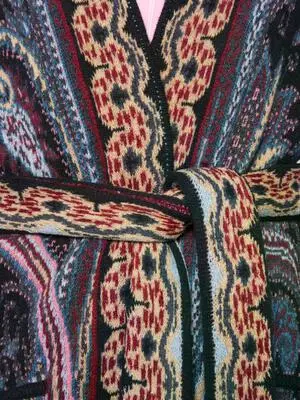 Etro Paisley-print Belted Cardigan
