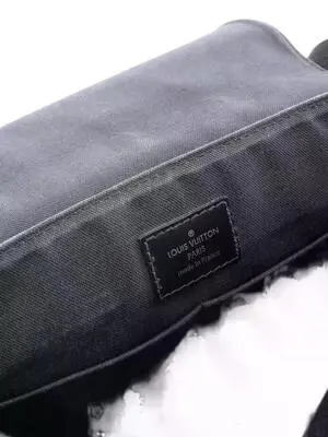 LOUIS VUITTON Damier Graphite District Pm Crossbody Bag - Black
