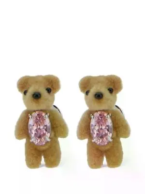 YVMIN Paradise Crystal-embellished Bear Earrings