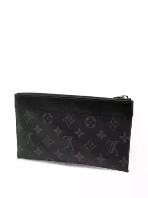 LOUIS VUITTON Monogram Eclipse Pochette Discovery Pm Clutch Bag