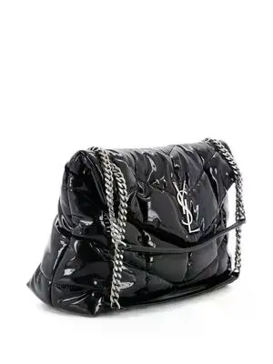 Saint Laurent Loulou Puffer Quilted Patent Medium Shoulder Bag