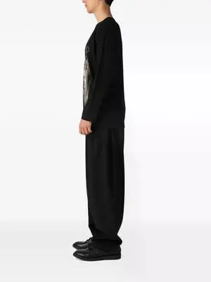 Yohji Yamamoto Graphic-print Long-sleeved T-shirt
