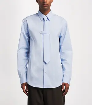 Dries Van Noten Cotton Integrated-tie Shirt