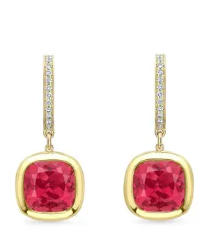 BOODLES Yellow Diamond And Tourmaline Drop Earrings - Gold