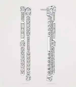 BOODLES Platinum And Diamond Play Of Light Drop Earrings