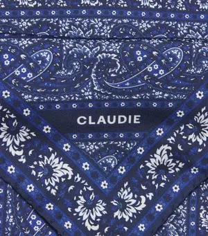 Claudie Pierlot Silk Paisley Scarf - Blue