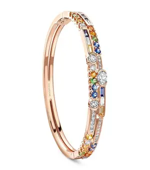 BOODLES Rose Gold, Diamond, Sapphire, And Tsavorite Play Of Light Bangle - Pink