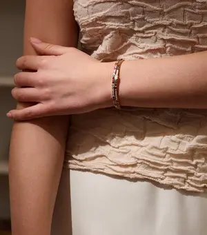 BOODLES Rose Gold, Diamond, Sapphire, Ruby And Tsavorite Play Of Light Bangle