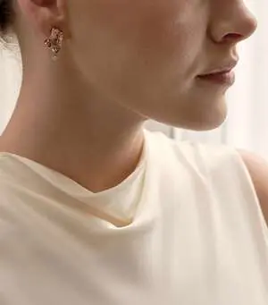 BOODLES Rose Gold, Diamond, Sapphire, Ruby And Tsavorite Play Of Light Hoop Earrings