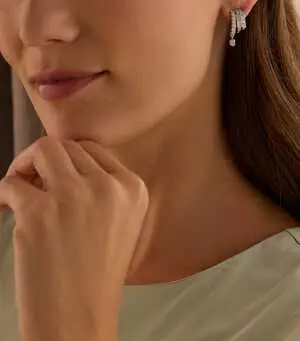 BOODLES Platinum And Diamond Play Of Light Hoop Earrings