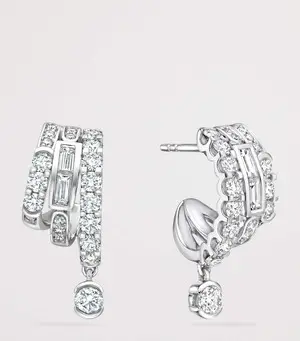 BOODLES Platinum And Diamond Play Of Light Hoop Earrings