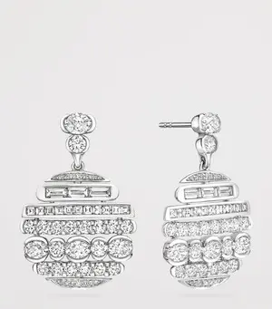 BOODLES Platinum And Diamond Play Of Light Drop Earrings