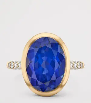 BOODLES Yellow Diamond And Tanzanite Oval Ring