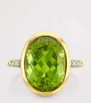 BOODLES Yellow Diamond And Peridot Oval Ring
