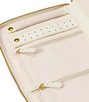 Wolf Large Lauren Portfolio Jewellery Case - Beige