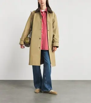 Claudie Pierlot Velvet-collar Trench Coat