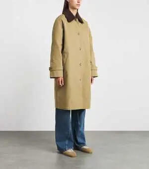 Claudie Pierlot Velvet-collar Trench Coat