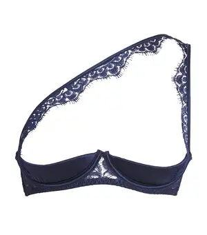 COCO DE MER Lace Tamara Quarter-cup Bra - Blue