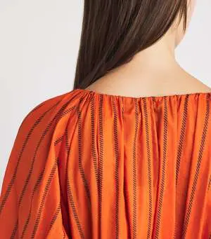 ALEMAIS Boathouse Print Cotton Shift Dress