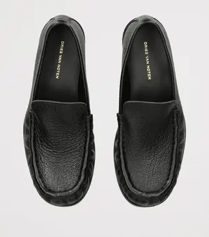 Dries Van Noten Leather Penny Loafers