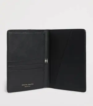 Officine Creative Leather Woven Passport Cover