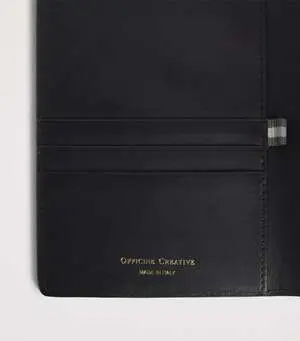 Officine Creative Leather Woven Passport Cover
