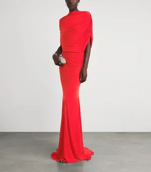 Alex Perry Jersey Draped Gown