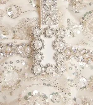 SELF-PORTRAIT Satin Sequin-embellished Gown