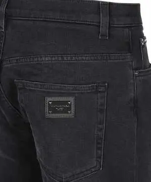 Dolce & Gabbana Logo Plaque Tapered Leg Jeans