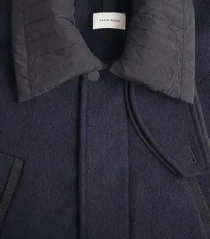 CRAIG GREEN Wool Flight Jacket With Quilted Nylon Trims