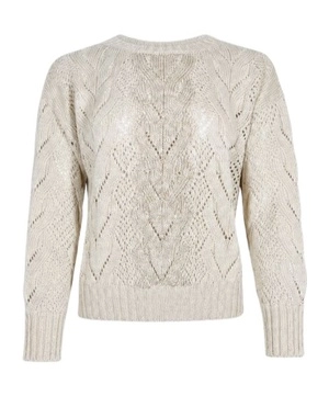 D.exterior Open-knit Crew Neck Sweater - No