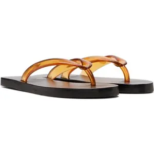 ANCIENT GREEK SANDALS Saionara Jelly Flip-flops - Transparent Caramel
