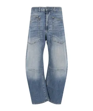 NILI LOTAN Relaxed Straight-leg Jeans - Blue
