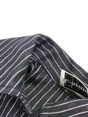 Dior Embroidered Striped Cotton Shirt Jacket