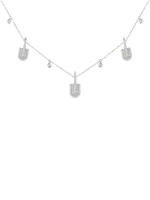 U LOS ANGELES 18k White Gold Diamond Necklace - Silver