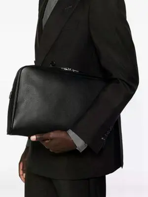 TOM FORD Grained Leather Laptop Bag - Black