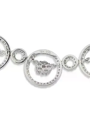 LB EXCLUSIVE 18k White Gold Diamond Circle Link Necklace