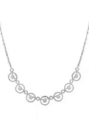 LB EXCLUSIVE 18k White Gold Diamond Circle Link Necklace