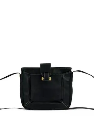Loewe 2010-2026 Leather Anagram Crossbody Bag - Black