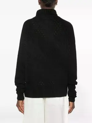 Ermanno Scervino Perforated Knit Roll Neck Sweater