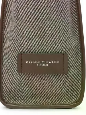 GIANNI CHIARINI Marcella Herringbone-weave Tote Bag - Brown