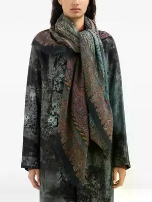 PIERRE-LOUIS MASCIA Aloeuw Paisley-print Fringed Scarf - Pink
